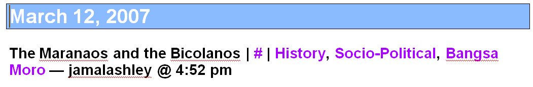 Mranaos and the Bicolanos – Postprandial Musings, 2.0